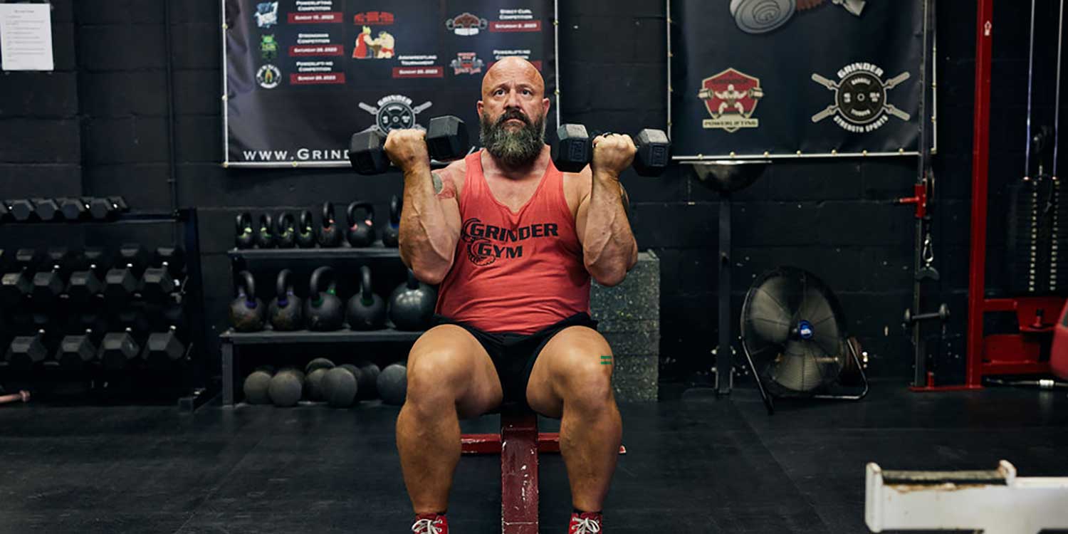 Dumbbell Seated Overhead Shoulder Press – Grinder Gym